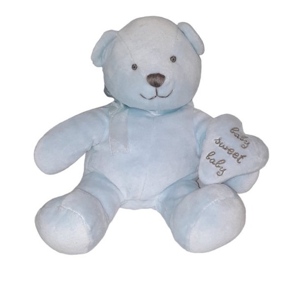 Hallmark | Toys | Hallmark Baby Sweet Baby Heart Rattle Blue Bear Baby ...